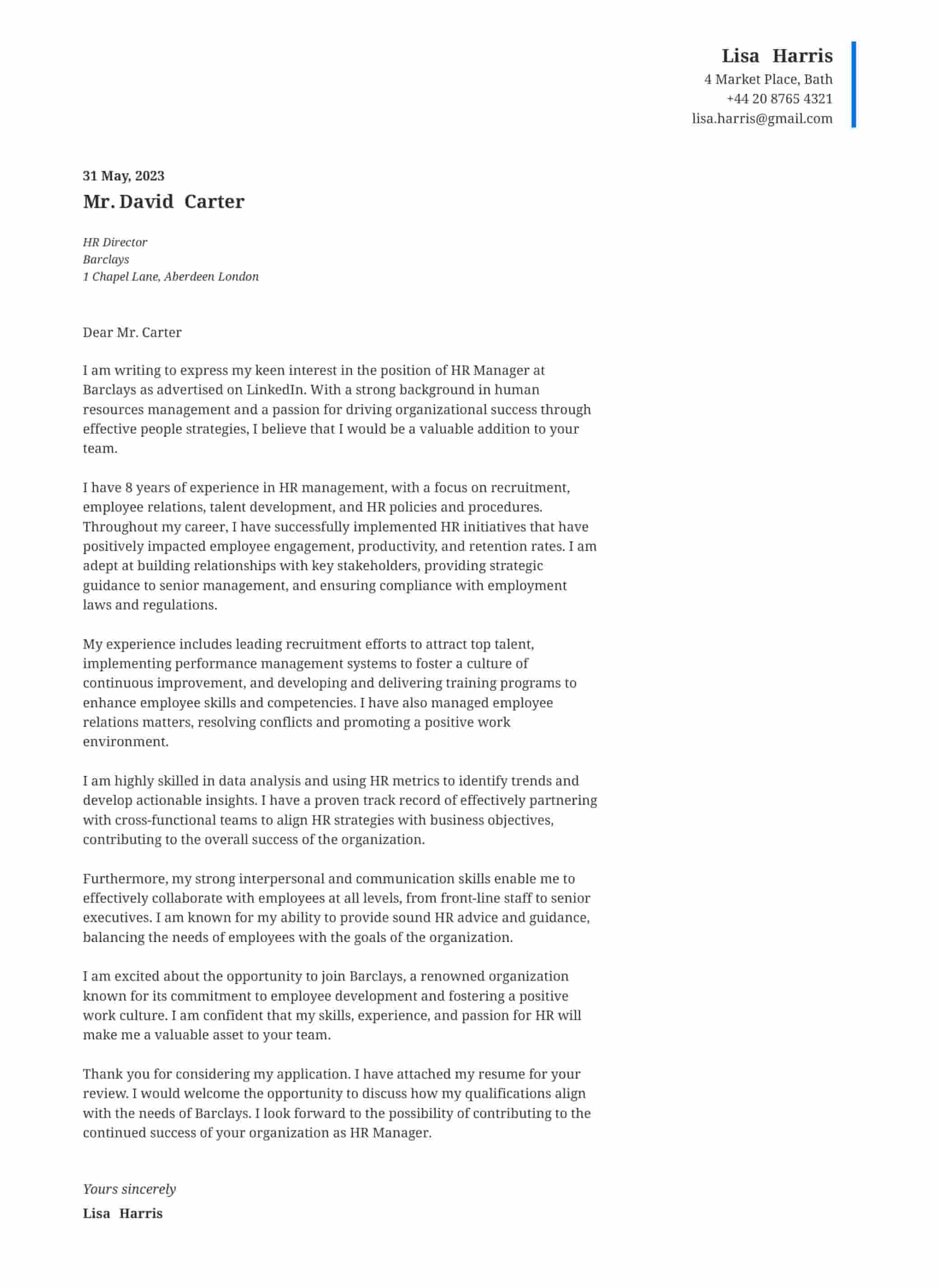 Cover Letter Examples for Jobs | CV Whizz